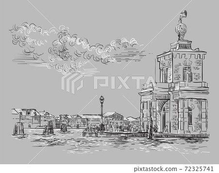 Venice hand drawing vector illustration Della... - Stock Illustration ...