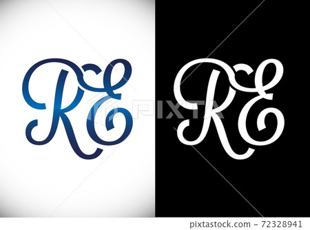 Initial Monogram Letter R E Logo Design Vector... - Stock Illustration ...