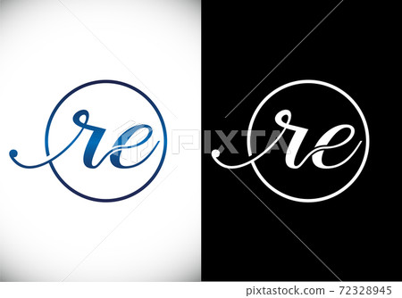 Initial Monogram Letter R E Logo Design Vector... - Stock Illustration ...