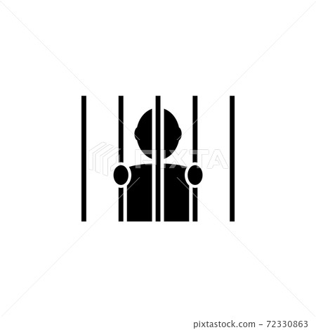 Prisoner Man Hold Bars, Imprisonment. Flat...-插圖素材 [72330863] - PIXTA圖庫