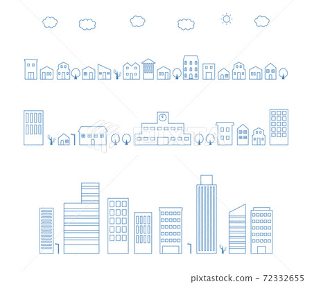 Residential area, buildings, cityscape - Stock Illustration [72332655 ...