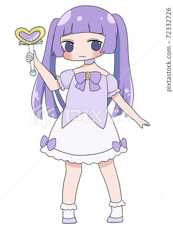 Magical girl purple troubled - Stock Illustration [72332726] - PIXTA