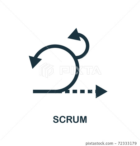 Scrum vector icon symbol. Creative sign from... - Stock Illustration ...