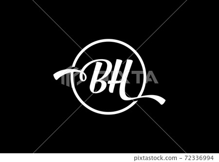 Initial Monogram Letter B H Logo Design Vector... - Stock Illustration ...