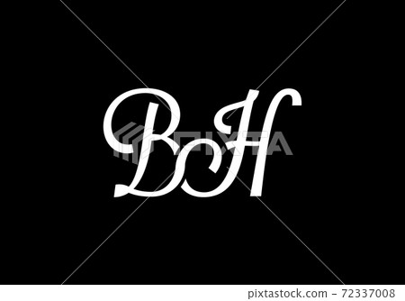 Initial Monogram Letter B H Logo Design Vector... - Stock Illustration ...