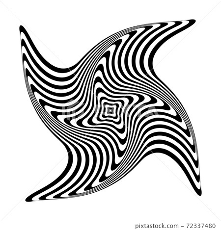 Op art design element. Twisting rotation movement. - Stock Illustration ...