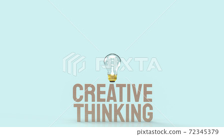 The Light bulb and creative thinking text for... - Stock Illustration ...