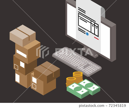 getting purchase order or invoice for order... - Stock Illustration ...