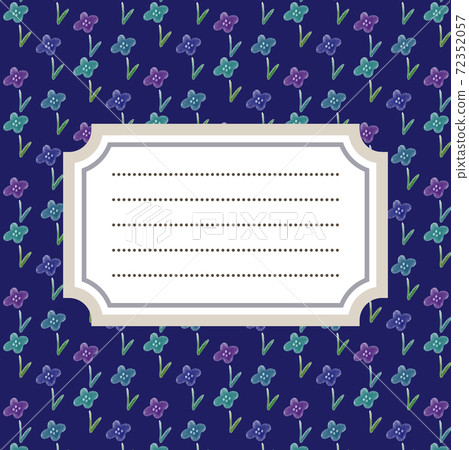 Small flower letter frame drawn in pastel - Stock Illustration ...