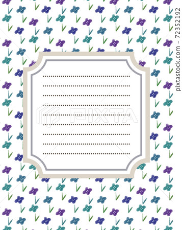 Small flower letter frame drawn in pastel - Stock Illustration ...