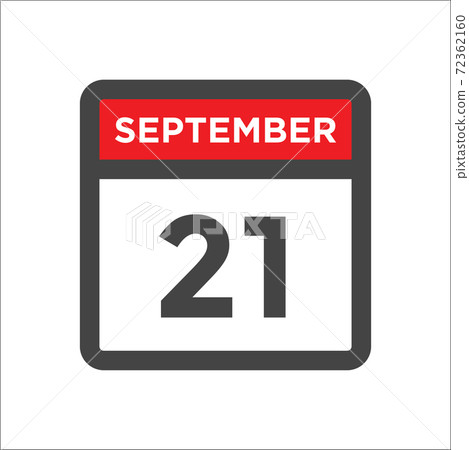 September 21 calendar icon with day and month - Stock Illustration ...