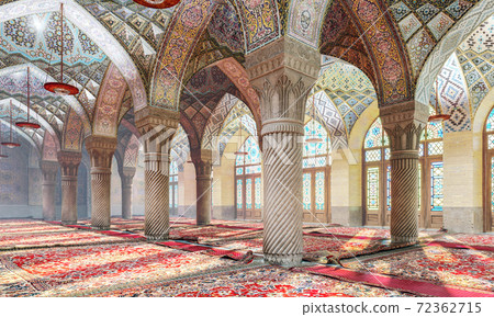 Moroccan columns with arches. Moroccan patterns... - Stock Illustration ...