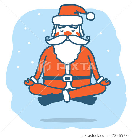 Santa meditation. Vector christmas illustration... - Stock Illustration ...