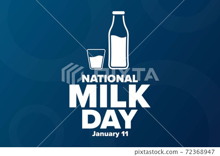 National Milk Day. January 11. Holiday concept.... - Stock Illustration ...