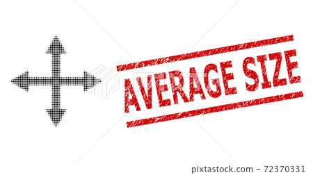 Textured Average Size Stamp and Halftone Dotted... - Stock Illustration ...