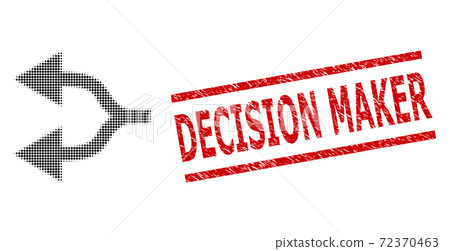 Distress Decision Maker Stamp and Halftone... - Stock Illustration ...