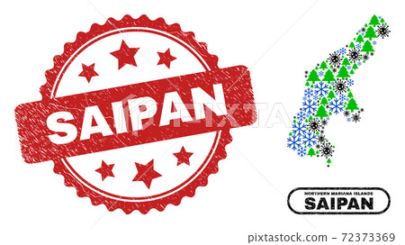 Saipan Textured Seal Stamp and Saipan Island... - Stock Illustration ...