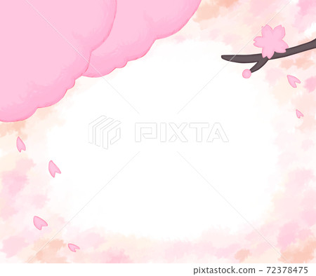 Cherry blossom frame banner - Stock Illustration [72378475] - PIXTA
