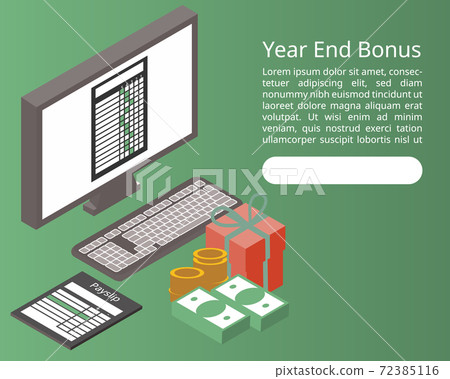 year end bonus after performance review banner-插圖素材 [72385116] - PIXTA圖庫