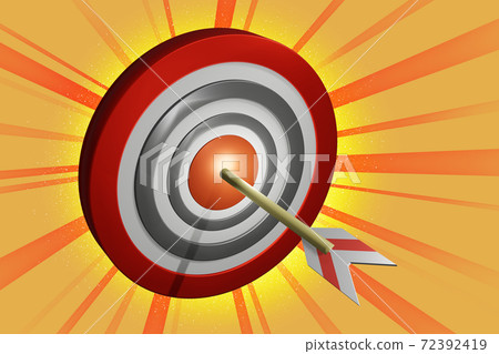 Big hit image (target and arrow: 3DCG) - Stock Illustration [72392419 ...