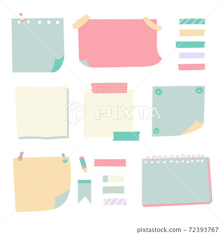 Vector set of various notes paper - Stock Illustration [72393767] - PIXTA