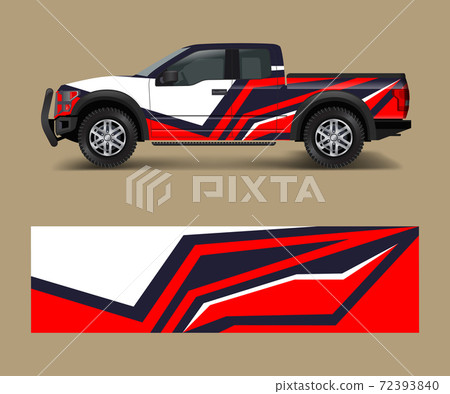 Graphic abstract stripe designs for Truck... - Stock Illustration ...
