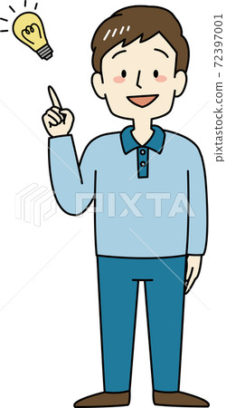 Inspired man (whole body) - Stock Illustration [72397001] - PIXTA