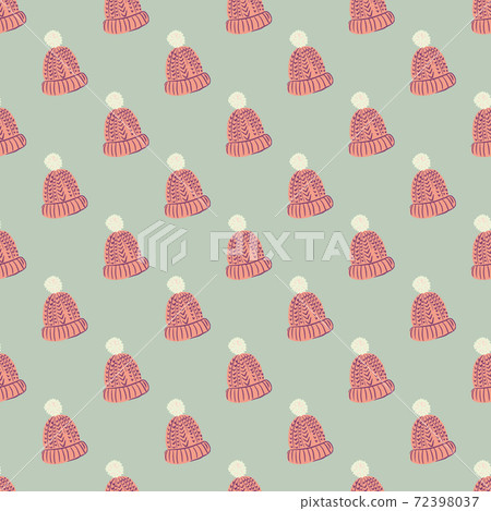 December seamless accessory pattern with pink... - Stock Illustration ...