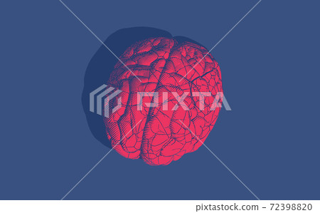 Vintage engraving brain cracking illustration... - Stock Illustration ...