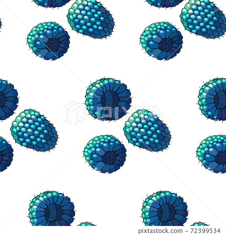 Seamless summer pattern with ripe blue... - Stock Illustration ...