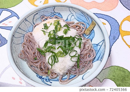 Homely and simple homemade "Yamakake soba"... - Stock Illustration ...