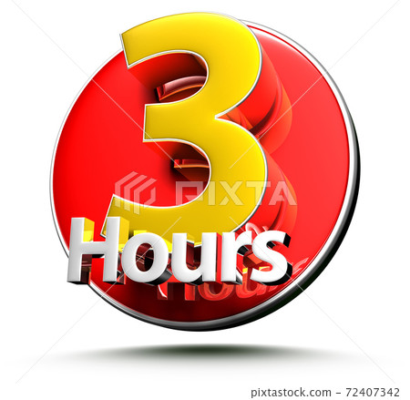 3 hours.-插圖素材 [72407342] - PIXTA圖庫