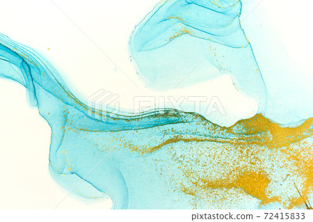 Alcohol ink blue transparent background. Ocean... - Stock Illustration ...