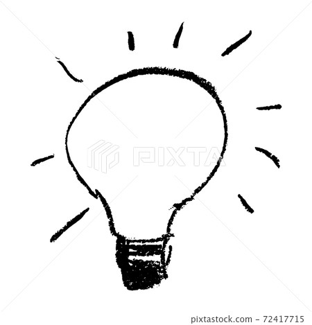 Grunge black color light bulb shape on white... - Stock Illustration ...