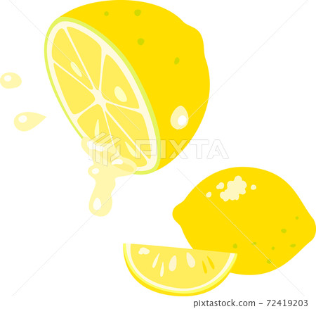 Lemon juice squeezed from chopped lemon - Stock Illustration [72419203 ...
