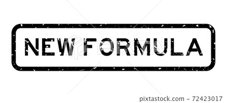 Grunge black new formula word square rubber... - Stock Illustration ...