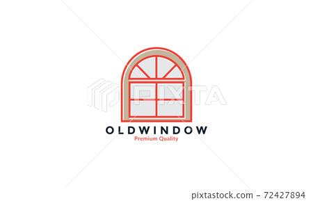 windows classic line orange logo vector icon... - Stock Illustration ...