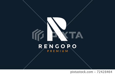 R letter initial unique bold logo icon vector... - Stock Illustration ...