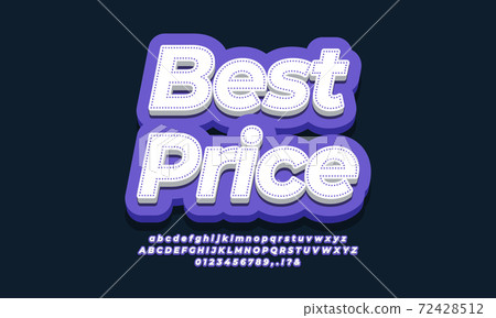 Best price font text label ads 3d purple design - Stock Illustration ...