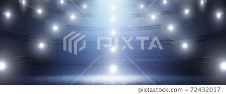 Studio lights. 3D rendering. Winter background.... - Stock Illustration ...