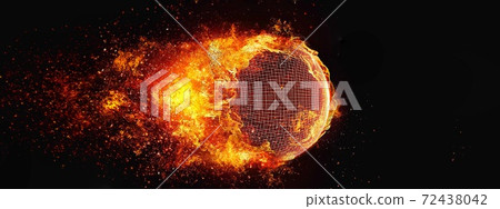 Burning flame sphere - Stock Illustration [72438042] - PIXTA