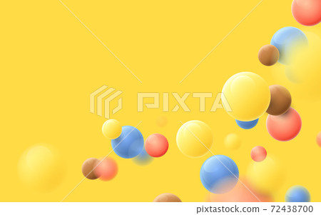 Abstract multicolored balls flying particles on... - Stock Illustration ...