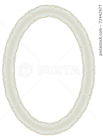 Japanese style vector elegant retro oval frame - Stock Illustration ...