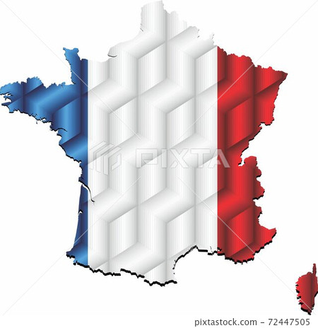 France Map from many cubes - Stock Illustration [72447505] - PIXTA
