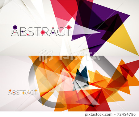 Set of abstract backgrounds. Color triangle... - Stock Illustration ...