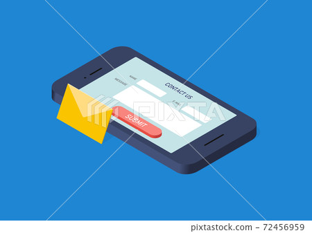 Inquiry / mail form illustration material - Stock Illustration ...