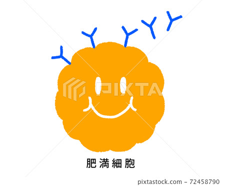 Mechanism of pollinosis / allergy: Mast cells... - Stock Illustration ...