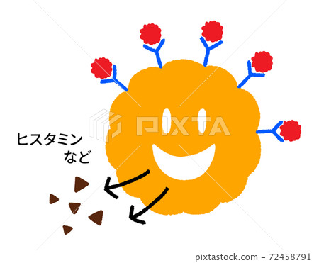 Mechanism of pollinosis / allergy Mast cells... - Stock Illustration ...