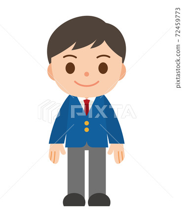 Upright male student blazer - Stock Illustration [72459773] - PIXTA