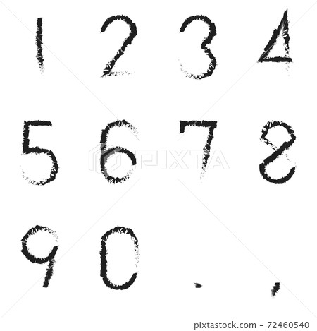 Hand-painted numbers - Stock Illustration [72460540] - PIXTA